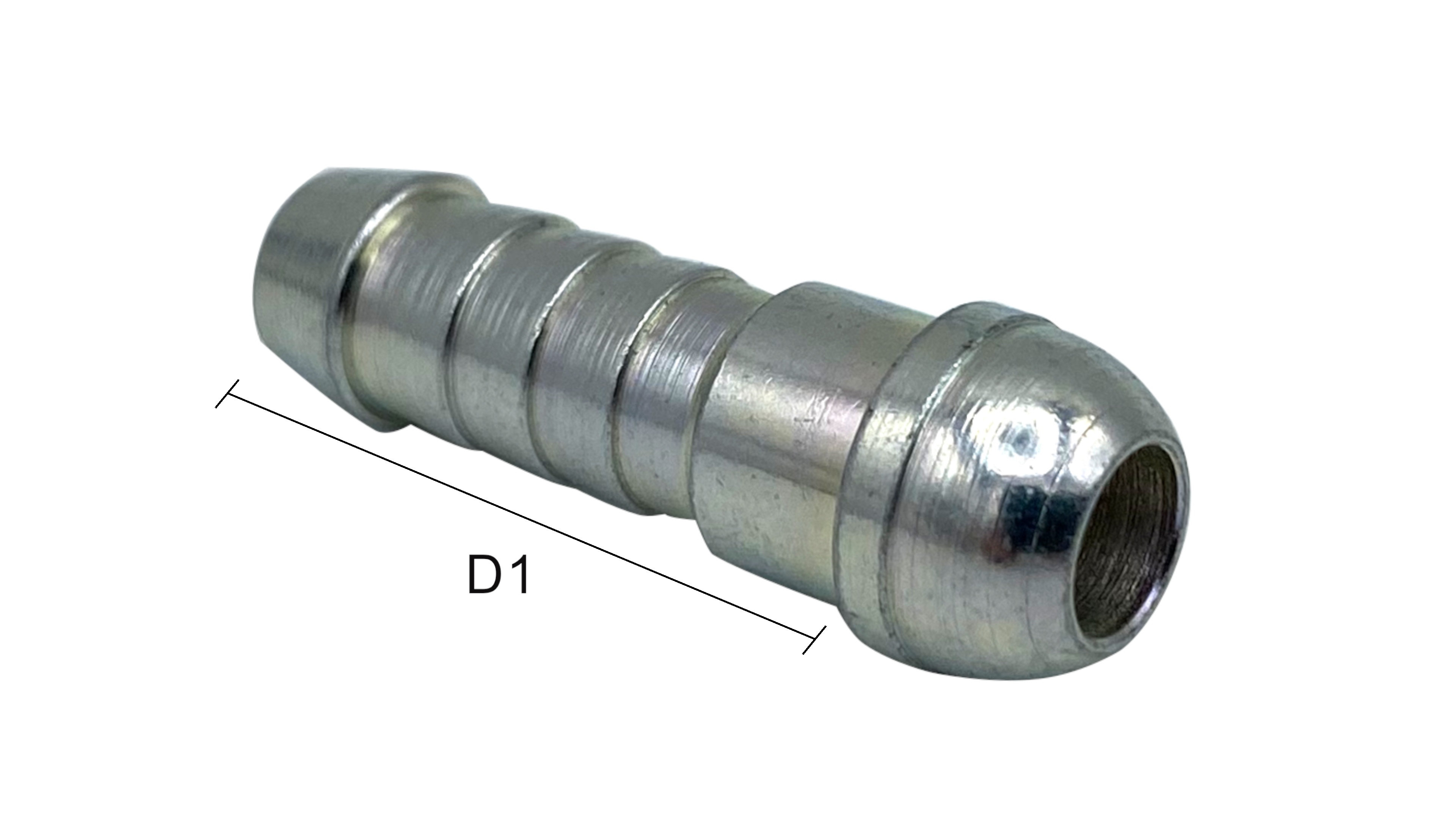 Schlauchnippel DN 06 Schlauch ID 7-8mm mit 60° Dichtkegel Bund Ø hinter ...